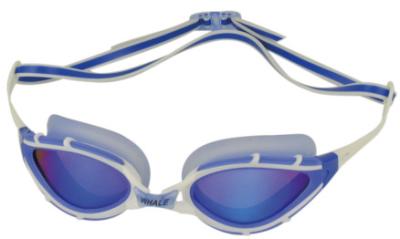 China Fashion Blue UV Polarized Swimming Goggles with Silicone Strap Custom for sale