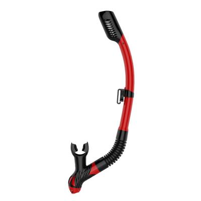 China Adult Red / Black Bendable Snorkel with Silicone Mouthpiece for sale