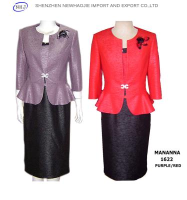 China Ladies Fashion New Styles Latest Dress Suits for Women, Elegant Skirt Suits (ML-1622#) for sale