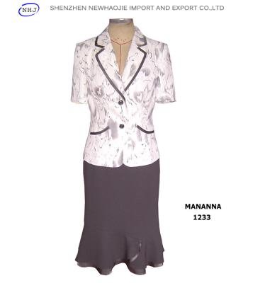 China Wholesale two-piece ladies tuxedo jacket suit 1233 N&F for sale