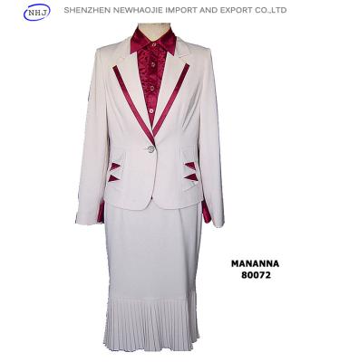 China ladies fashion new styles for 3-pieces white skirt suits for women for sale