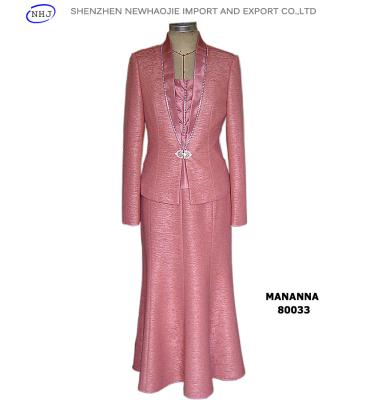 China Beaded collar set women skirt suit for sale