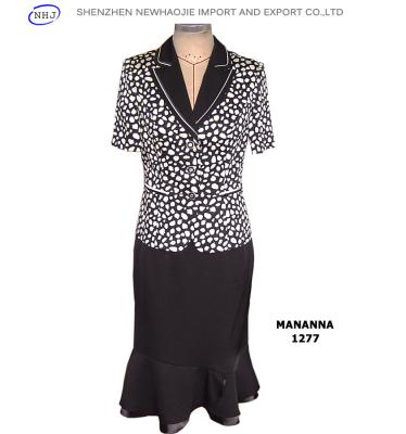 China Black wave point lady two-piece suit for sale
