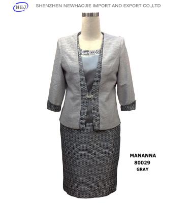 China MANANNA 80029 Apricot/Gray 2 pcs dress suit for wedding for sale