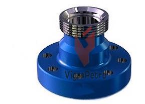 China ADAPTOR FLANGE 3-1/16" 15K × 3" 1502 FEMALE, OAL 8.0"W/ BLIND PLUG & WING NUT  CERTIFICATION AS PER API 6A for sale