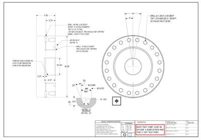 China Test Stump 13-5/8”3000 Psi, Body Test Stump, 13-5/8"-3K, W/6.625 4 ACME 2G BOX AND TWO 1/2" NPT TEST PORT for sale