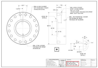 China Test stump flange 11" 10K., Ref OG Rig equipment list NO.11 for sale