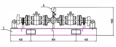 China 2 BALL VALVE Oil & Gas Manifold 1440 PSI WITH 3" FIG 602 INLET AND OUTLET CONNECTION for sale