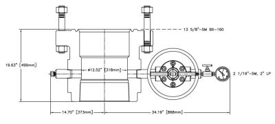 China CASING HEAD HOUSING ASSEMBLY, 13-3/8" BTC X 13-5/8" 5M FLANGE TOP for sale