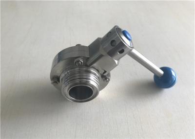 Cina Collegamento infilato a uno pollici sanitario industriale SS304/SS316 della valvola a farfalla dell'alimento in vendita