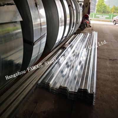 China 1.2mm Galvanized Steel Decking Formwork for Concrete Slabs for sale