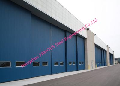 China Multi Sector Structural Folded Hinged Sliding Doors Bottom Rolling Hangar Door Smart Track Design for sale