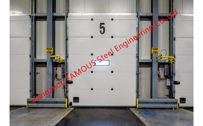 China PVC Fabric Loading Dock Sectional Seal Lifting Industrial Garage Doors With Remote Operations for sale