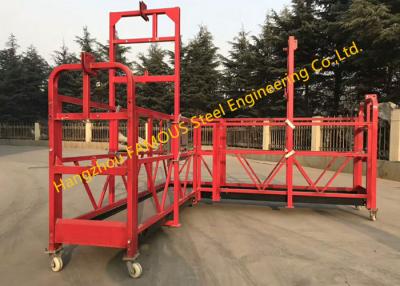 China 90 Degree Hoist Working Platform Round Design Modular Cradle With Anti Slip Checkered Plate for sale
