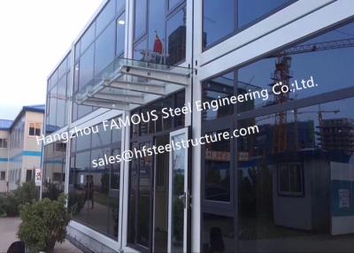 China Foldable Flat Pack Prefab Container House With Glass Facade Decoration For Office Use for sale