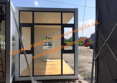 China Foldable Flat Pack Prefab Container House With Glass Facade Decoration For Office Use for sale