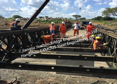 China Prefabricated Bailey Steel Bridge For Water Conservancy Project Portable Structural Steel Bridge With Supporting Piers for sale
