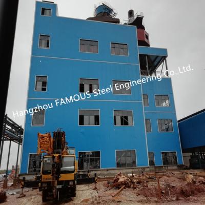 China Powder Plant Multi Storey Steel Building Box Column Frameworks With Insulated Panels for sale