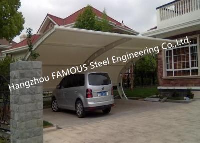 China Waterproof Steel PVDF PTFE Tensile Membrane Structure Car Parking Shed for sale