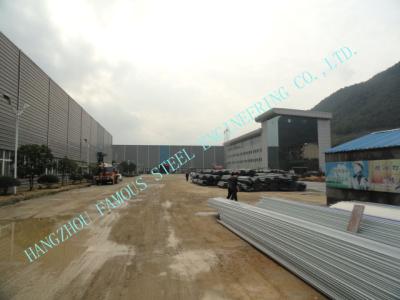 China EU Prefab 70 X 95 Steel Framed Buildings , Industrial Warehouse Craft Sheets for sale