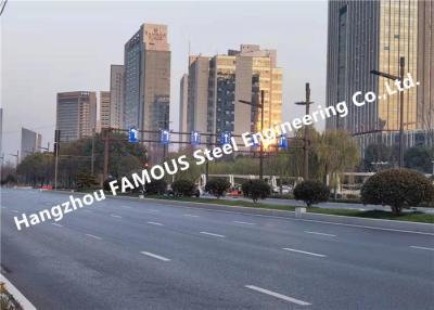 China Municipal Use Steel Framing Street Light Poles And Brackets Traffic Light Guideboards Billboard for sale