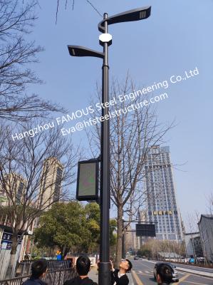Cina Iluminazione pubblica palo d'acciaio galvanizzata integrata con il segnale stradale dello schermo della luce del LED in vendita