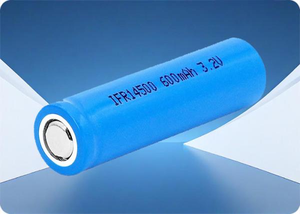 Quality 14500 LiFePo4 Battery 1.9Wh 3.2V 600mAh Rechargeable Battery 1.8A Discharge for sale
