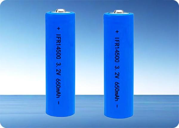 Quality Long Cycle Life Lifepo4 3.2 V Battery 14500 650mAh Rechargeable Battery 1.95A for sale
