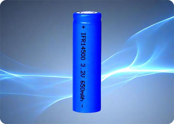 Quality Long Cycle Life Lifepo4 3.2 V Battery 14500 650mAh Rechargeable Battery 1.95A Discharge for sale