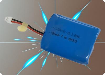 China OiD702530C-2S-550 7.4V 550mAh 1.5C 300 Cycles Lithium Polymer Battery for sale
