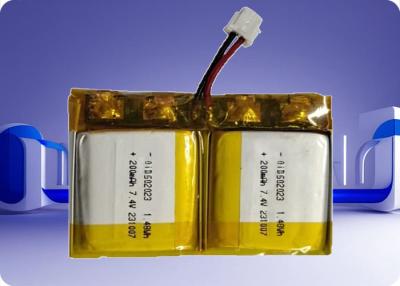 China 1.5C Lithium Ion Battery 7.4V 230 Mah Battery 300 Cycles OiD502023-2S-230 for sale