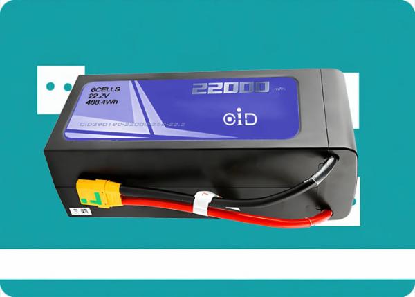 150 Cycles Drone Battery 22.2V 22000mAh Battery 90A Peak Discharge