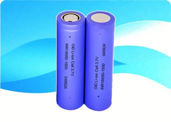 Quality Lightweight 18650 1500mAh Battery 500 Cycles 3.7 V Rechargeable Battery 20A for sale