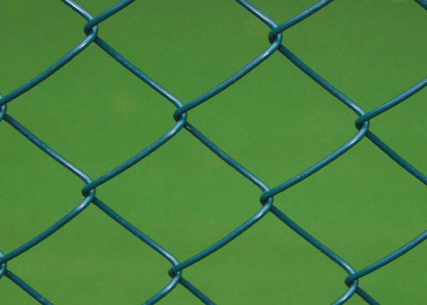 12.7mm 15.9mm PVC Diamond Mesh Fencing Roll Galvanized Dark Green