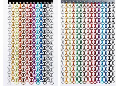 China Chain link curtain, also named as chain fly screen or hook chain curtain, anodized aluminum material for sale