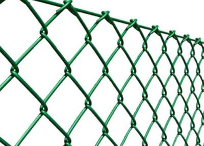 China Green Vinyl Coated Chain Link Fence Knuckle Or Twisted Selvage for sale