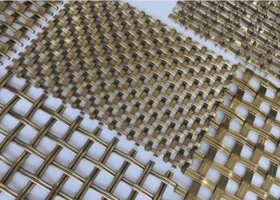 China Antique Brass Ss 1mm Woven Wire Mesh Screen Crimped For Architectural Projects for sale