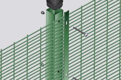 Chine 80 × 80mm 358 High Security Fence Hot Dipped Galvanized Wire + Pvc Painted Rigid à vendre