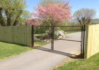 China Galvanized Chain Link Fence Gate 5 Types Custom Sizes 1.8m Height for sale