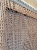 China Aluminum Chain Fly Screen 77 pcs/m Straight Line Anodized Rust Resistant Door Window Decor for sale