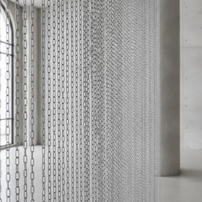 China Aluminum Decorative Wire Mesh Curtain 1.0mm Chain Link Metal Coil Drapery for Architecture Interiors for sale