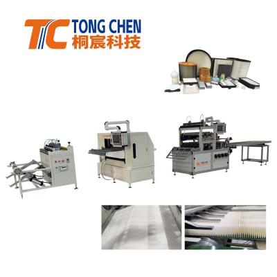 China Precision Fully Automatic Blade Pleating and Gluing Equipment Production Line for sale