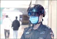 China Smart Temperature Measuring Helmet Non-Contact Infrared ±0.3°C Accuracy for Workshop Inspections for sale