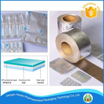 China PVC heat seal lacquer aluminum foil for pharmaceutical blister packaging for sale
