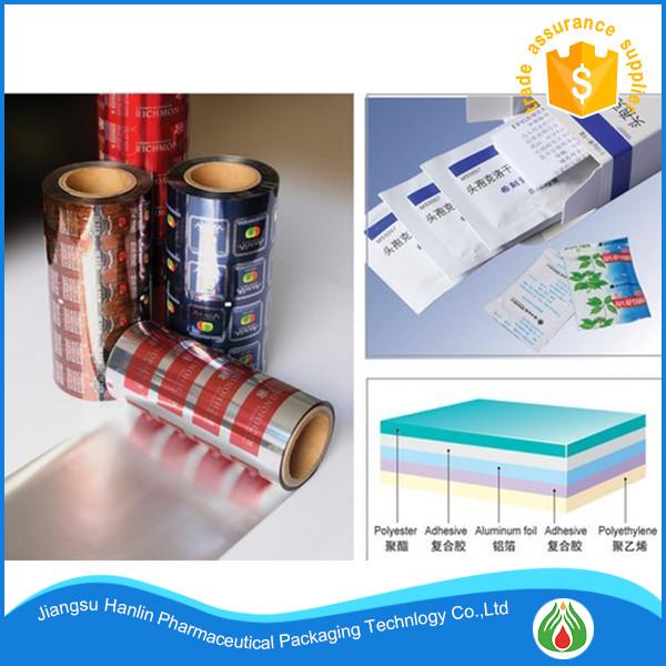 Quality composited treatment packaging film pet+aluminum foil+pe from china for making sachets for sale