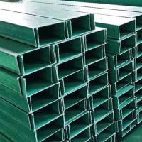 China Insulated Flame Retardant Green Phenolic Trough Cable Tray 160°C Custom Span for sale