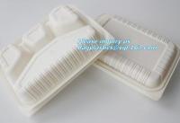 China Plastic corn starch biodegradable meat tray, Cornstarch disposable biodegradable plate for sale