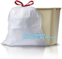 China corn starch biodegradable compostable eco friendly drawstring laundry bag, jumbo compostable drawstring plastic trash ba for sale