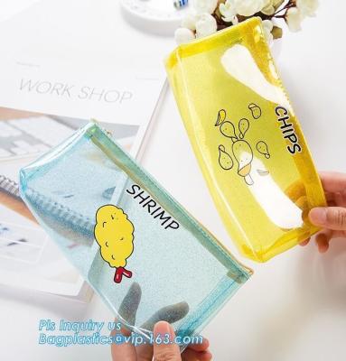 China vinyl pvc plastic packaging bags with slider zipper Zip lockk closure, vinyl pvc zipper pouch,black color slider zipper zi for sale