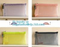 China Zip lockk document file bag, Document File Folder /Document Bag, Mesh pattern plastic zip bag with handle file bag, slider for sale